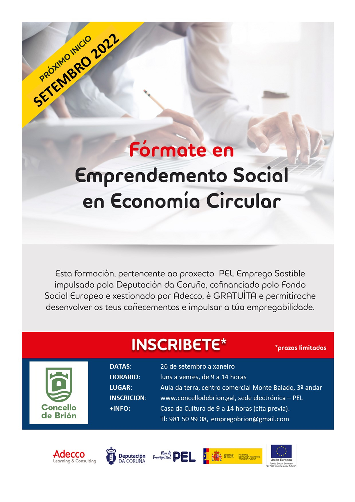 Formación en Emprendemento Social en Economía Circular | Concello de Brión ::: A Coruña